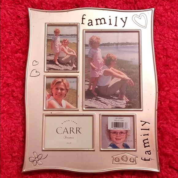Carr | Accents | Nwt Carr Metal Picture Frame Family Holds 5 Photos ...